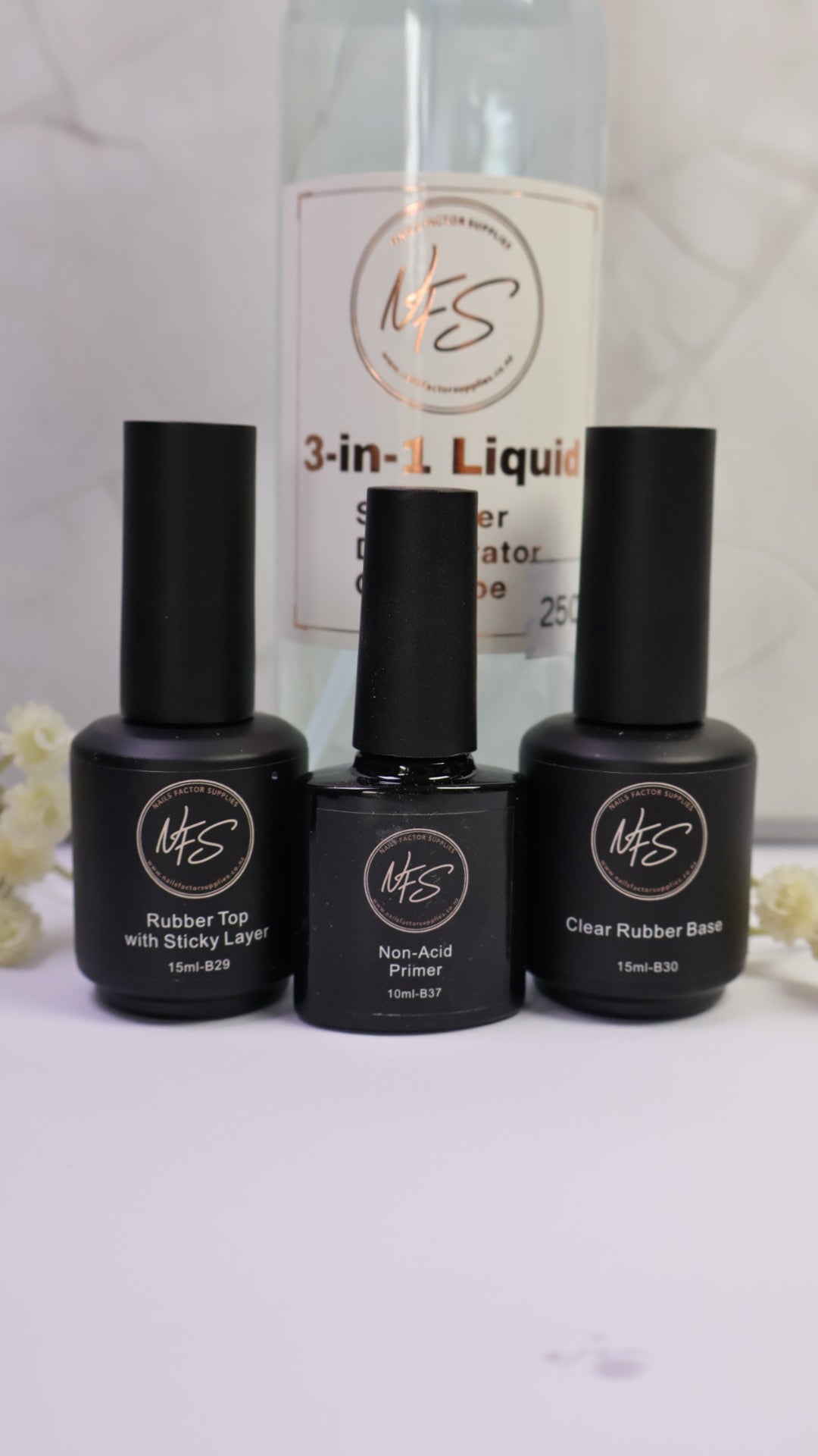 Rubber Base Starter Kit | Rubber Base Coat Nail Gel | Nails Factor Supplies